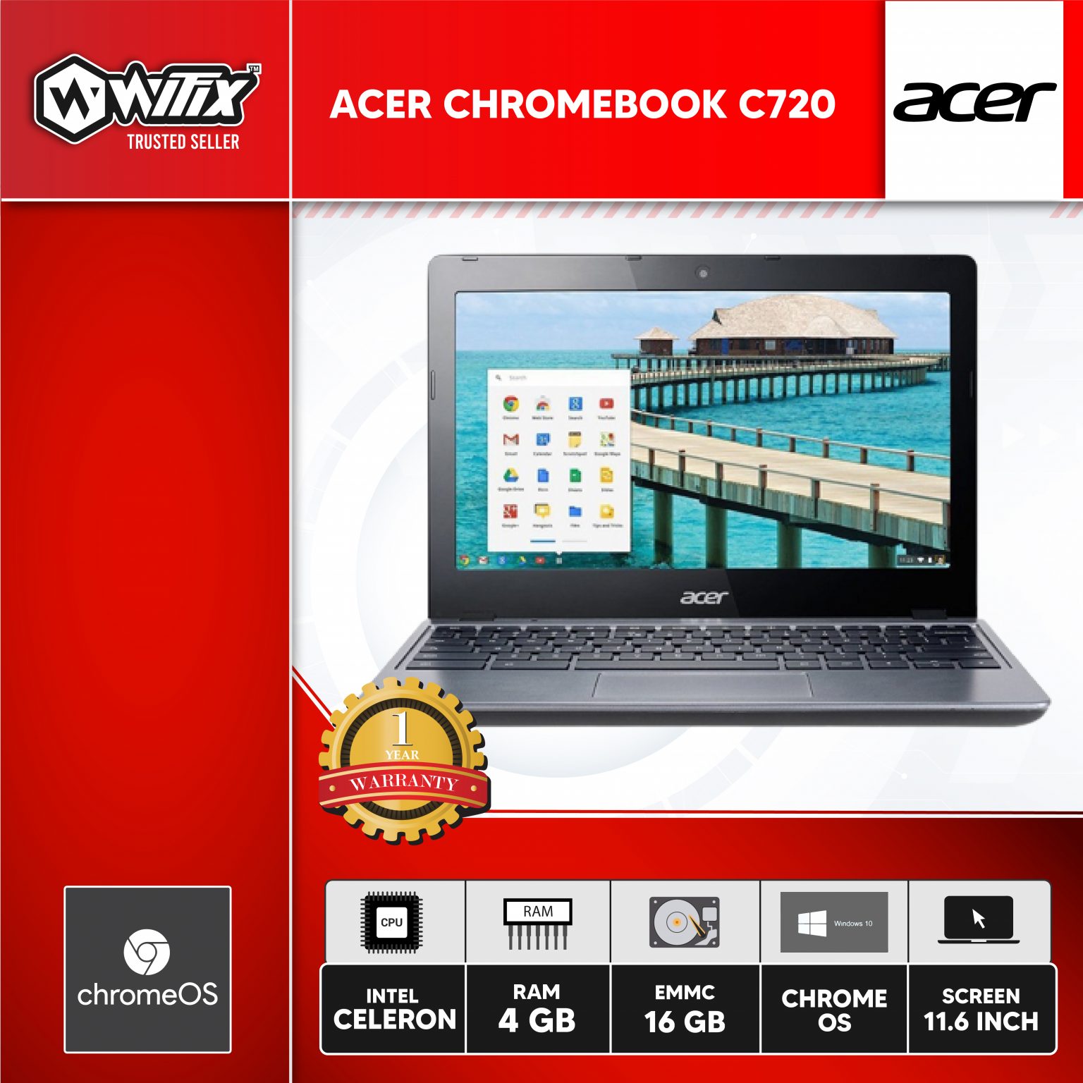 ACER CHROMEBOOK C720 - Wifix Laptop